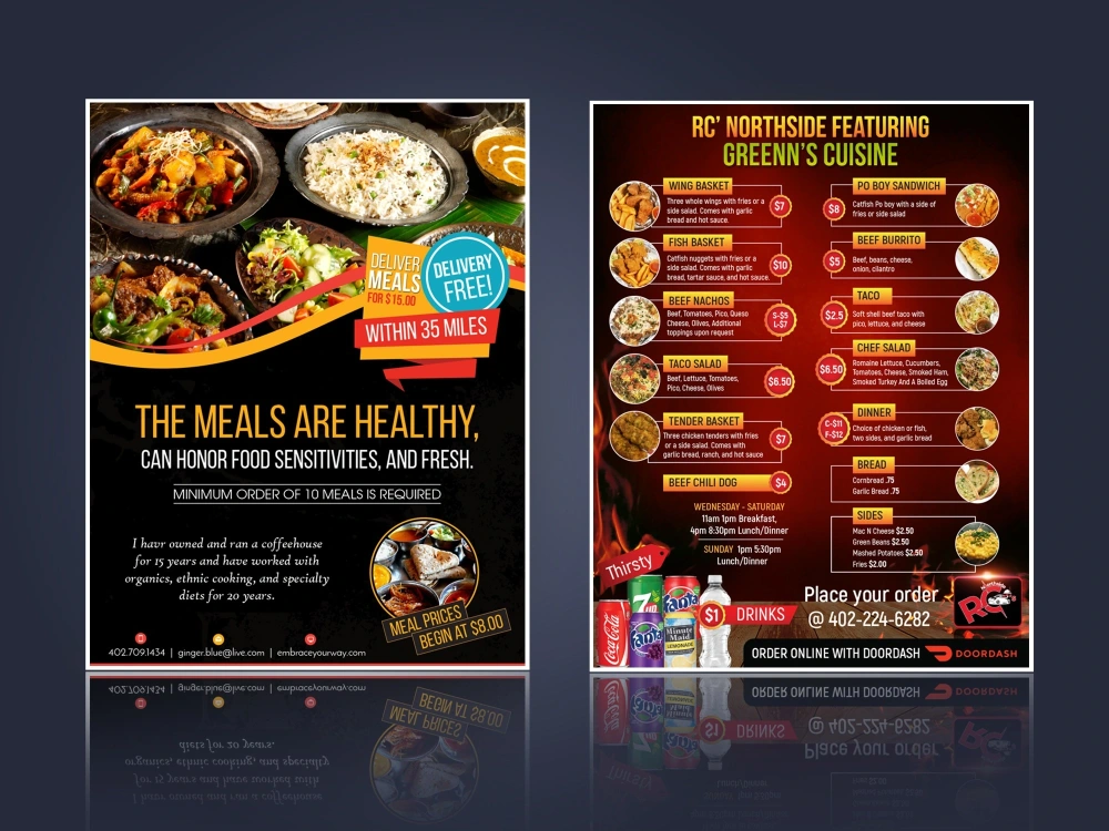 Eye-catching RESTAURANT MENU / FLYER design | Upwork
