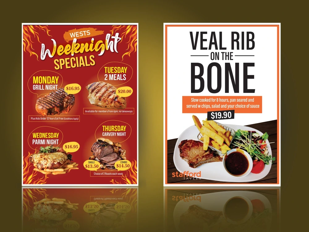 Eye-catching RESTAURANT MENU / FLYER design | Upwork