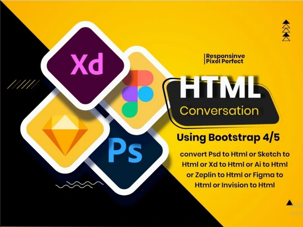 PSD, Figma, Sketch, Adobe XD To HTML, CSS, BootStrap, jQuery, JS | Upwork