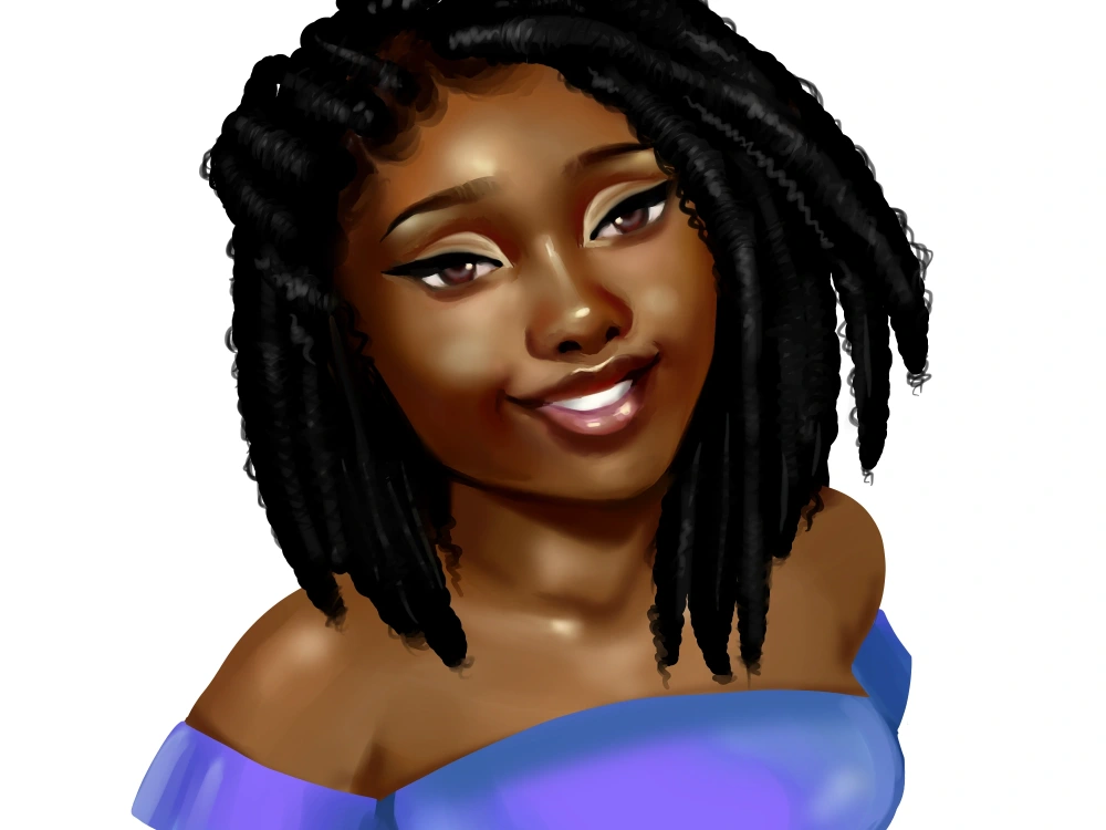 A semi realistic portrait painting | Upwork