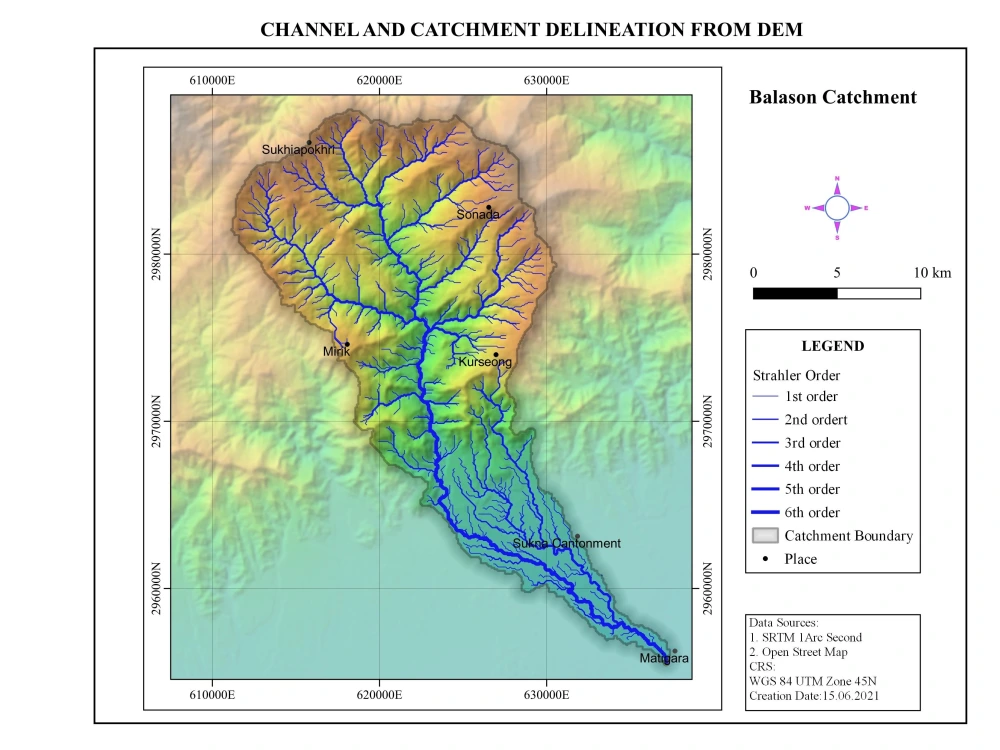 Digital Elevation Model for Catchment Delineation and Terrain Analysis ...