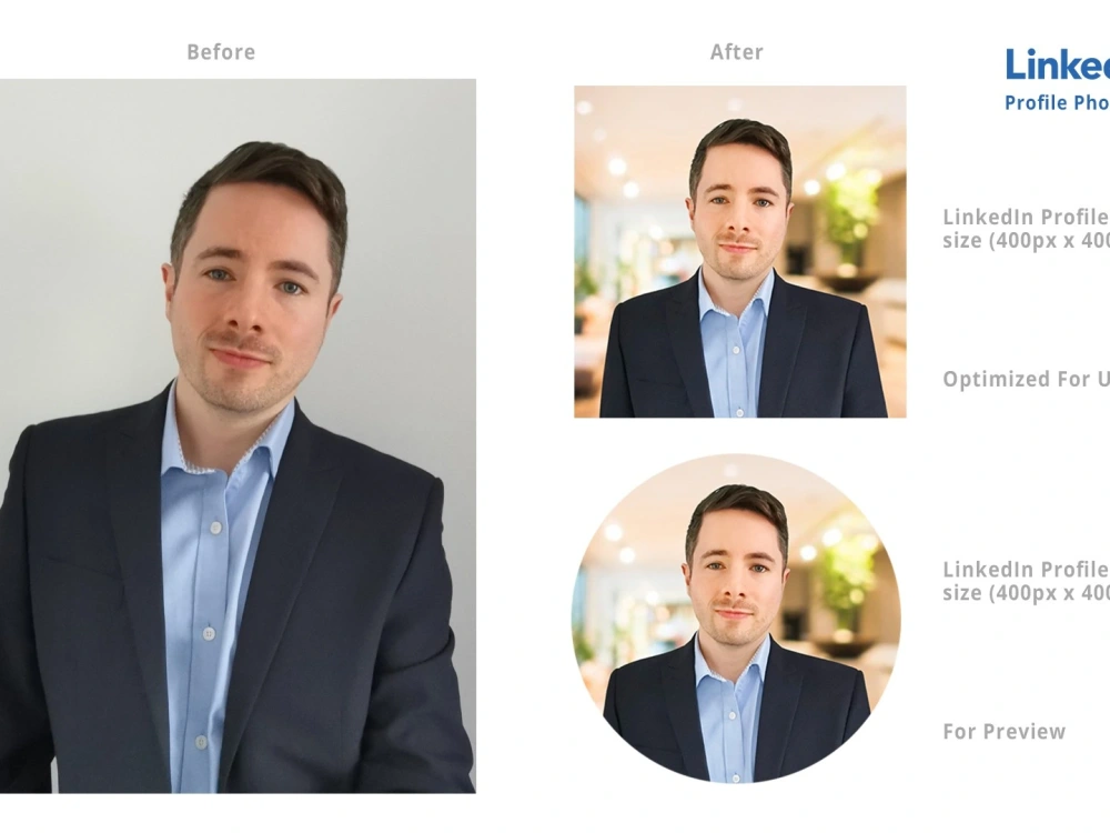 Professional LinkedIn profile photo editing/retouching service | Upwork