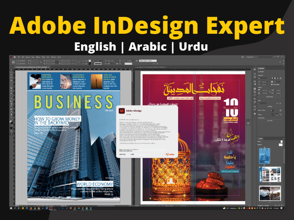 Magazine or Book Layout Design in English Arabic or Urdu in Adobe ...
