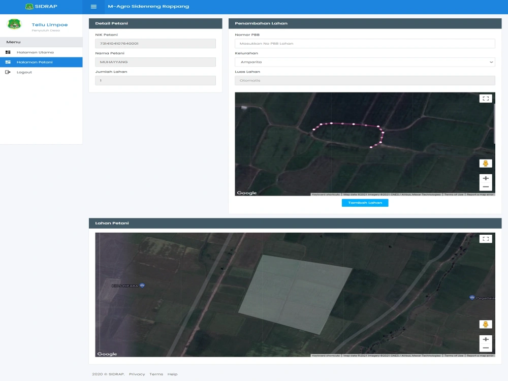 Farmers' Land Monitoring Information System Based on Google Maps | Upwork