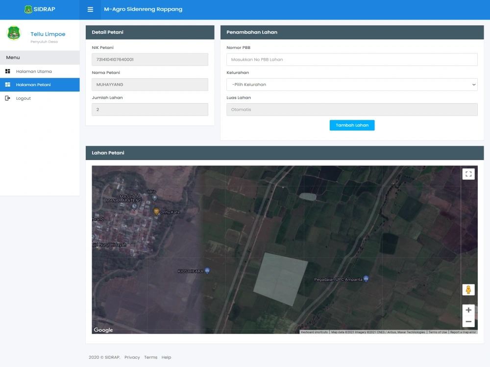 Farmers' Land Monitoring Information System Based on Google Maps | Upwork