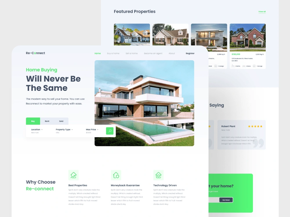 A clean website landing page for your business | Upwork