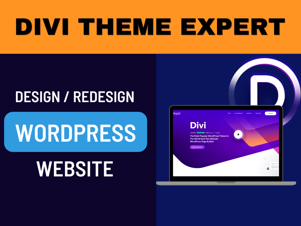 A professional WordPress website design by Divi Theme Expert | Upwork