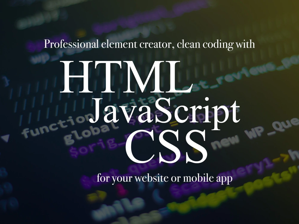 Fantastic HTML, JavaScript, and CSS coding for your needs | Upwork Fantastic HTML, JavaScript, and CSS coding for your needs | Upwork