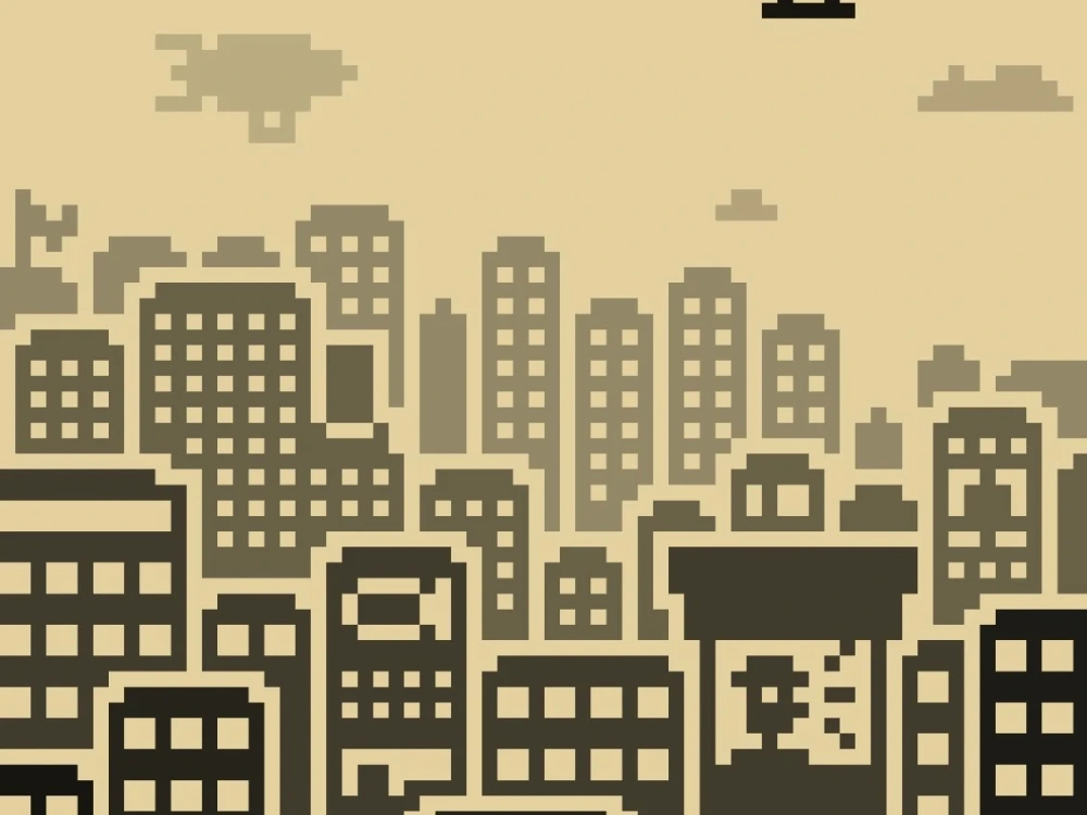 A great retro/pixel wallpaper for your devices. | Upwork