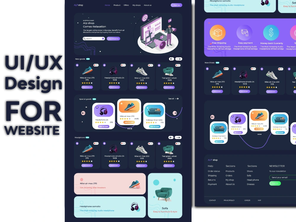 UI/UX design, Wireframes, Prototyping and landing page in XD, Figma | Upwork