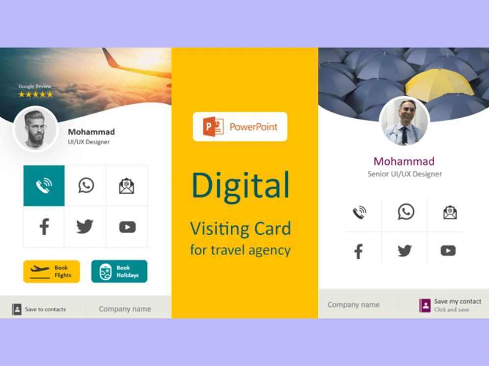 Classic digital card – vCard | Upwork