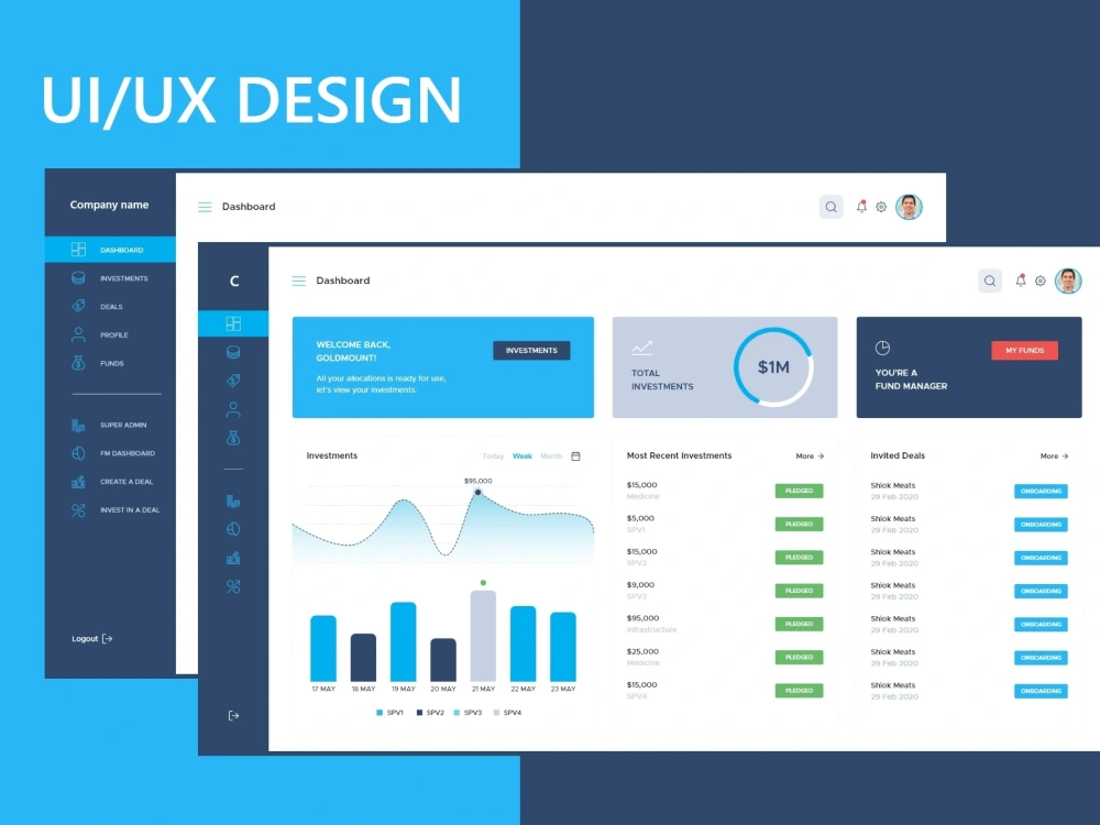 An easy-to-use and clean dashboard design for your SASS, B2C or B2B app ...