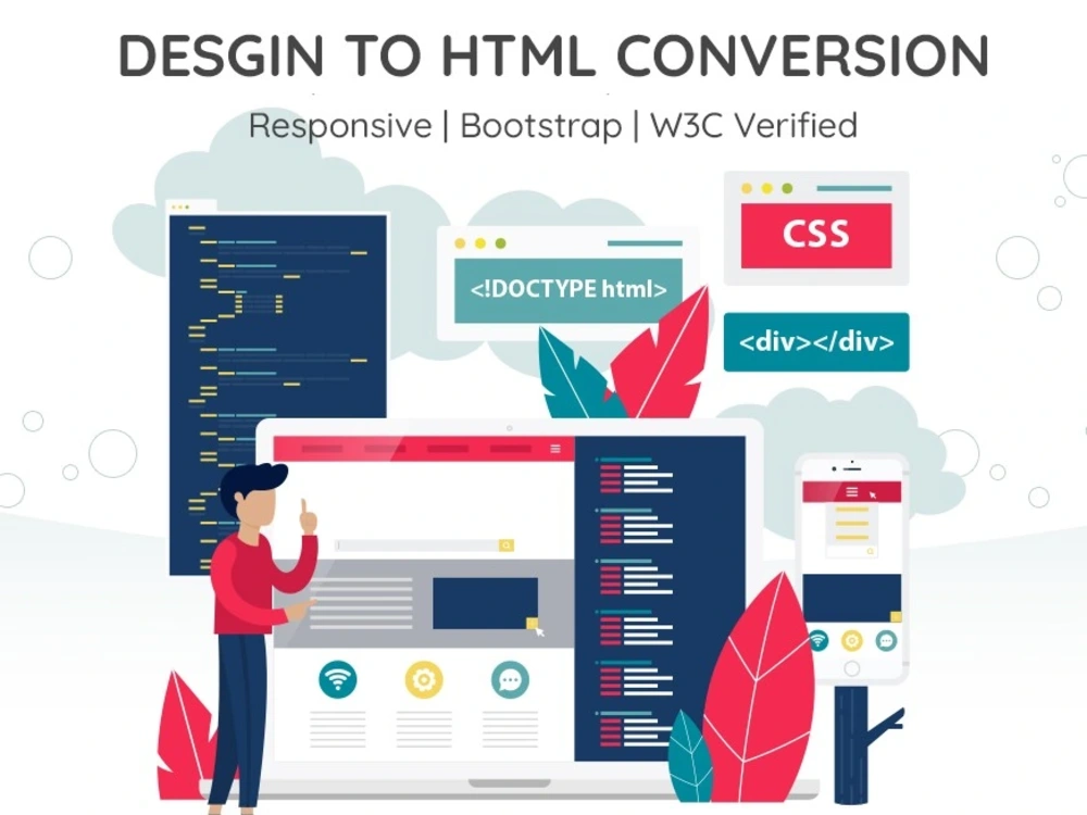 Hand coded responsive HTML with boothstrap framework | Upwork