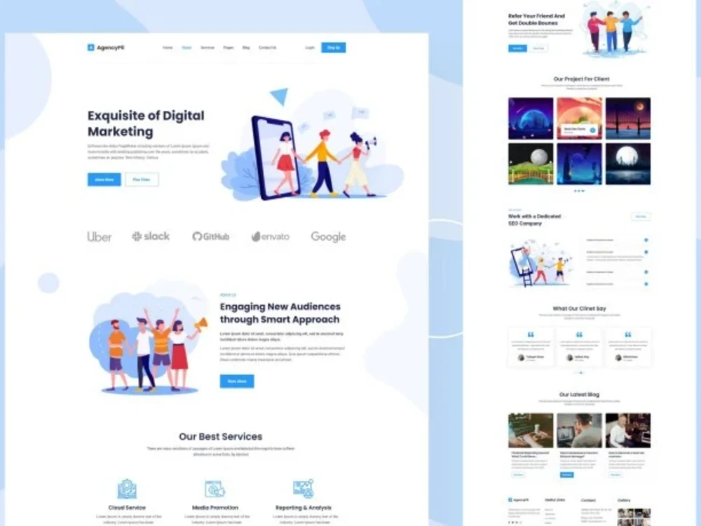 Web UI/UX template in Figma, adobe xd, or photoshop PSD | Upwork