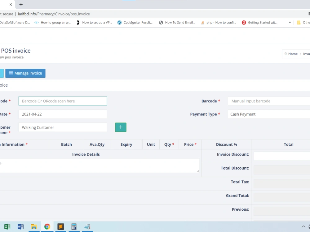 Pharmacy management application with Codeigniter3 | Upwork