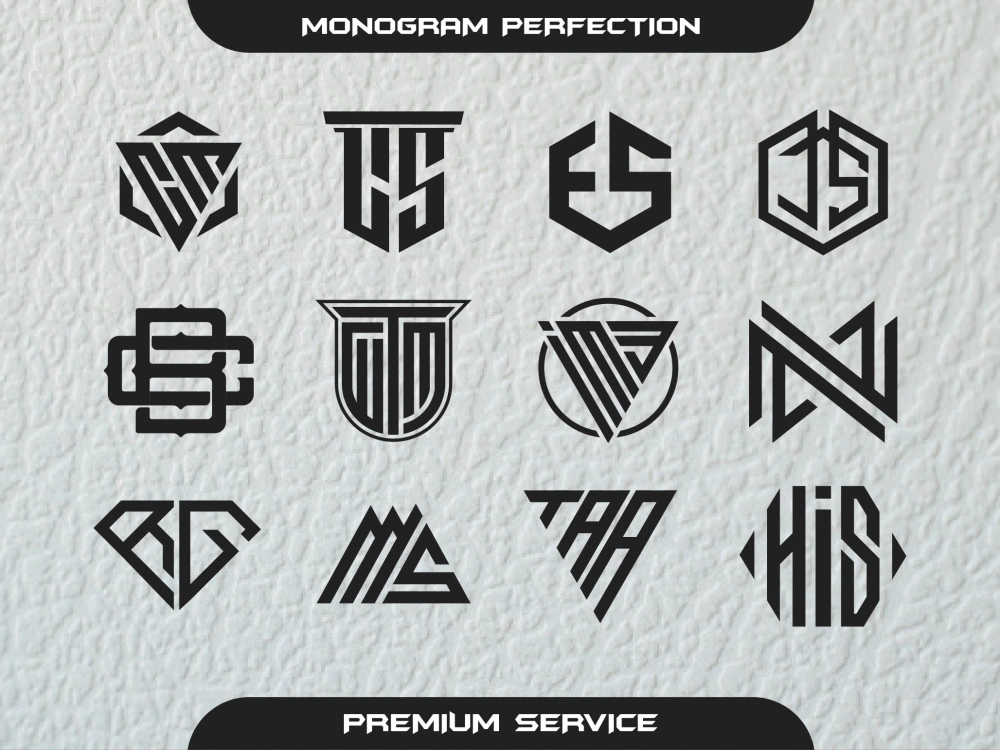 Premium monogram logo design and initial letter, apparel | Upwork