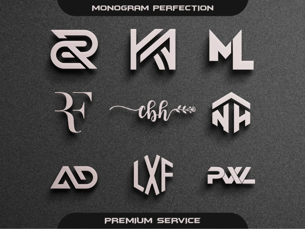 Premium monogram logo design and initial letter, apparel | Upwork