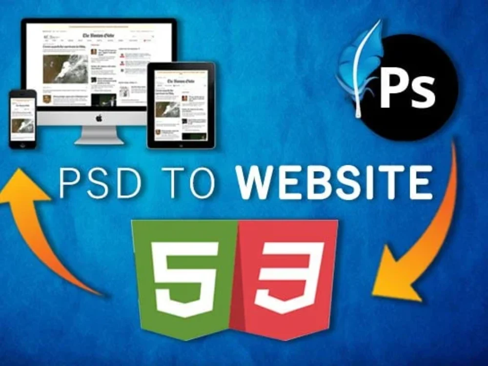 Psd to html responsive website figma to html css bootstrap xd to html | Upwork