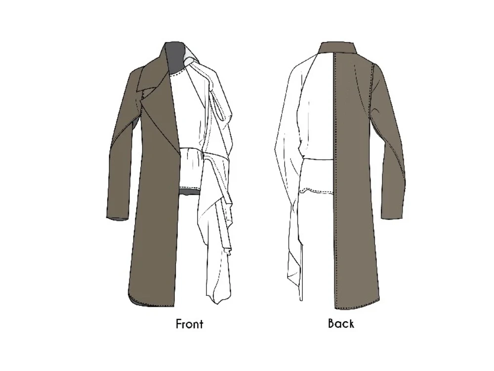 A professional technical drawing of your garment design. | Upwork