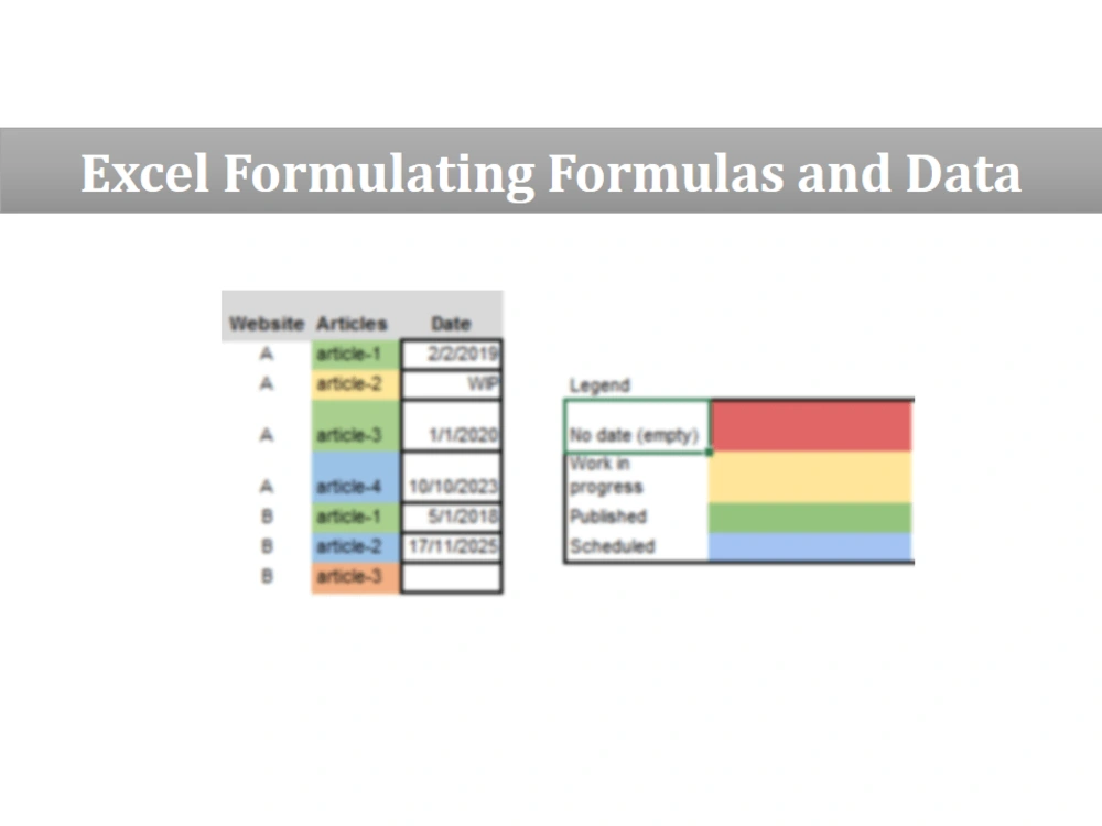 Services with Spreadsheet and Excel related formulas & formatting | Upwork