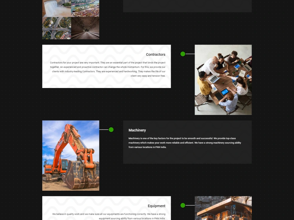 Construction company website with free hosting | Elegant looking | React.js | Upwork