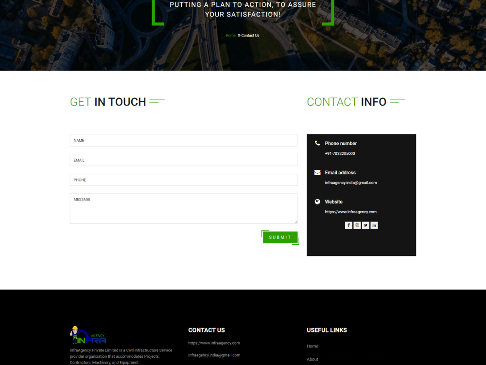 Construction company website with free hosting | Elegant looking | React.js | Upwork