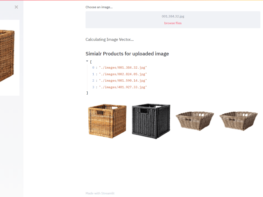 An image retrieval tool with web UI using python and pinecone vector DB ...
