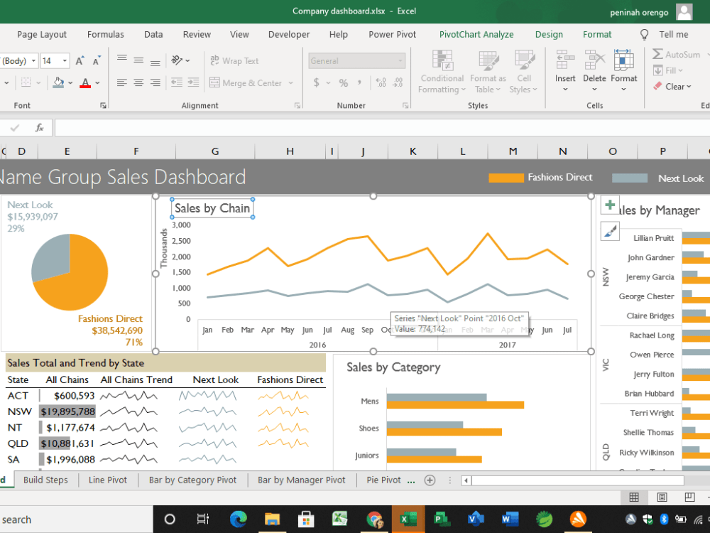Interactive Dashboard and Financial Model | Upwork