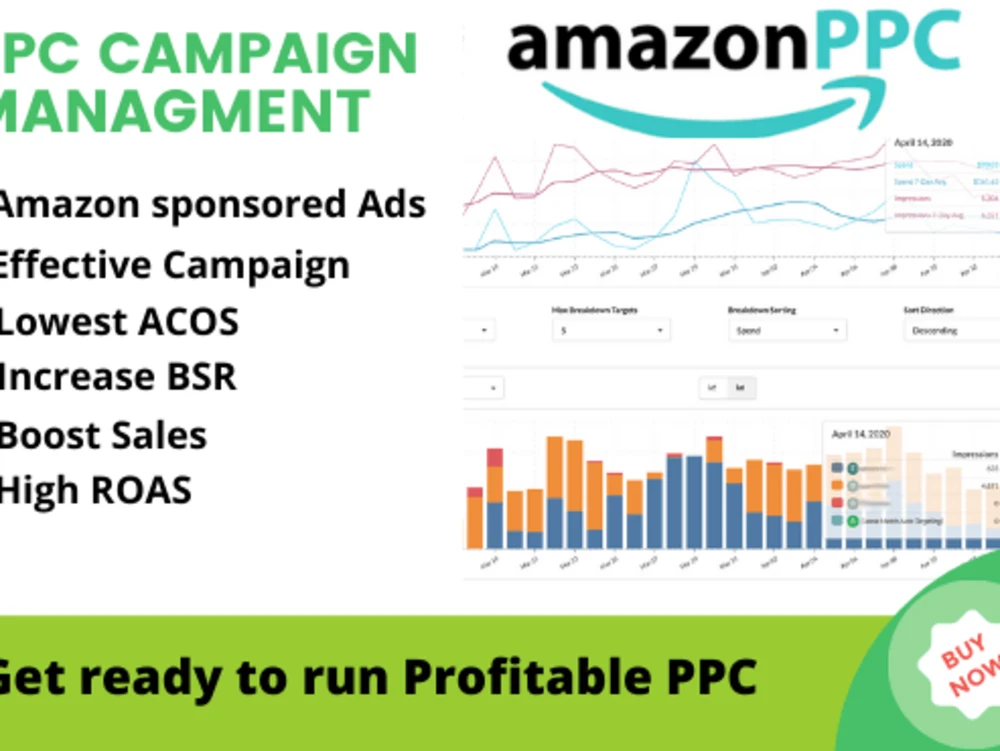 Manage and optimize your amazon PPC campaign sponsored ads advertising ...