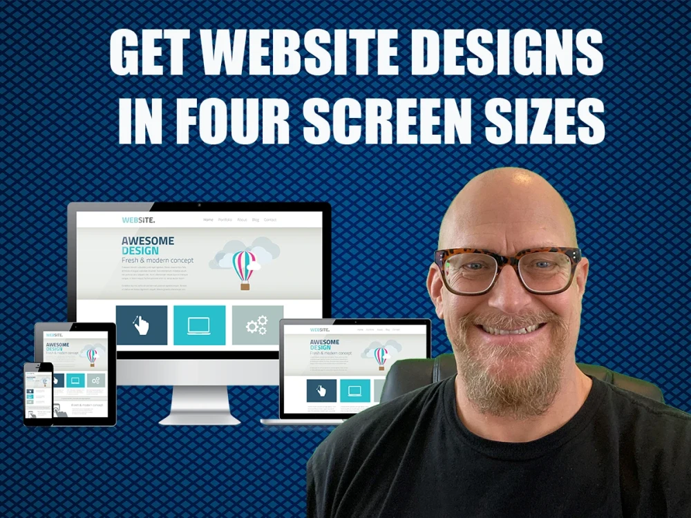 Web design for one page in four screen sizes in Adobe XD | Upwork