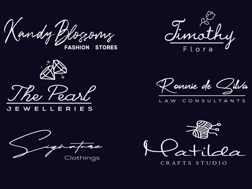 An attractive scripted, cursive, handwritten signature logo for any ...