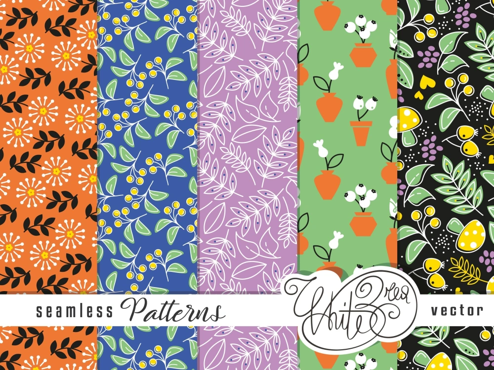 Unique and customized seamless flowered vectorial patterns | Upwork