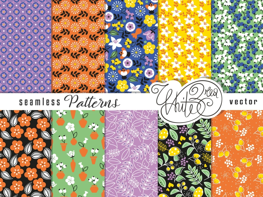 Unique and customized seamless flowered vectorial patterns | Upwork