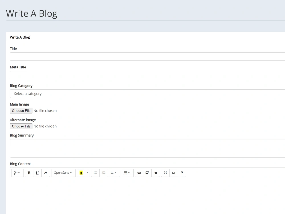 A custom dynamic blog website with an admin panel for administration ...