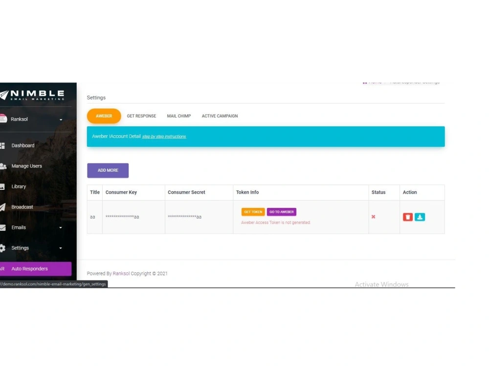 An email marketing web application to promote your business & services ...