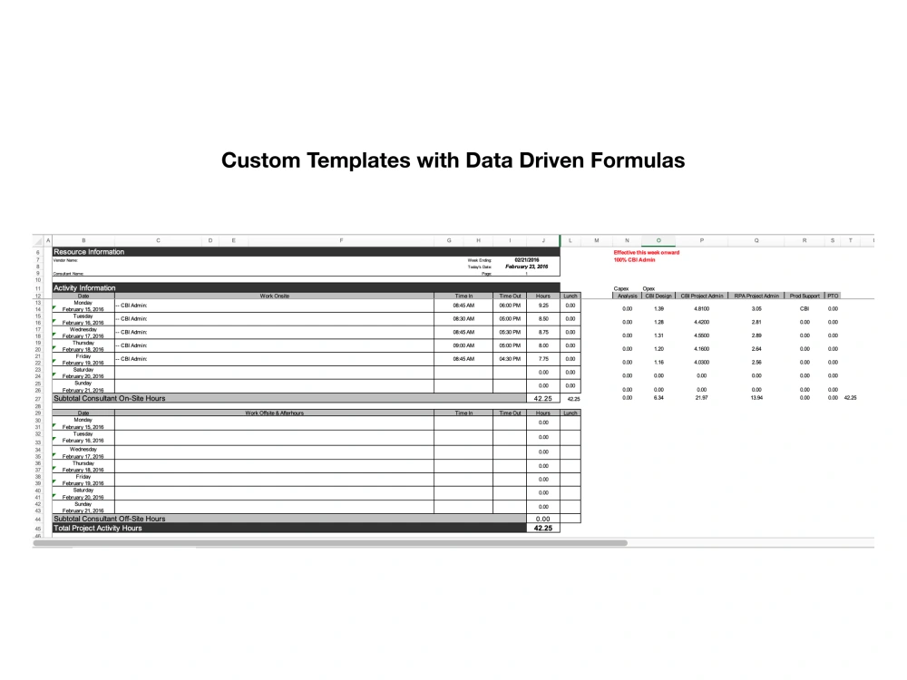 Custom Spreadsheet with Dynamic Data Visualization | Upwork