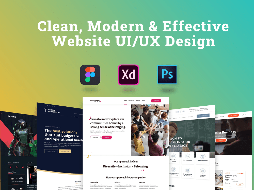 Clean, Modern & Effective Website UI/UX Design | Upwork