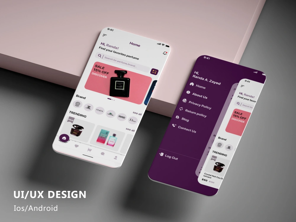 A creative and modern mobile app UX/UI design | Upwork