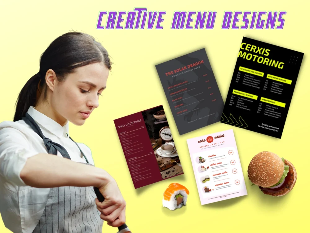 Creative Menu Designs for Restaurants, Bars and Pubs | Upwork