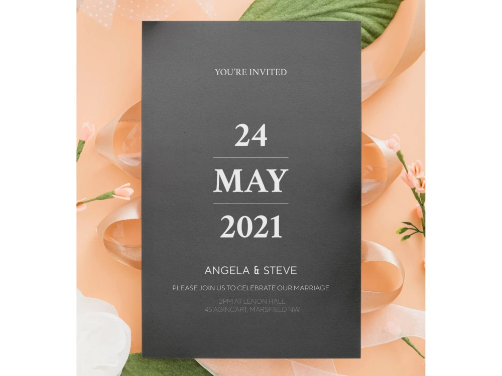 A creative, clean and minimal invitation card design | Upwork