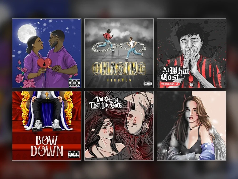 An Illustrative Album Cover Design or Single Cover Design | Upwork