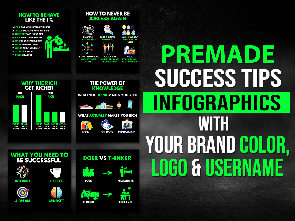 300 Business Success tips Infographics for Instagram | Upwork