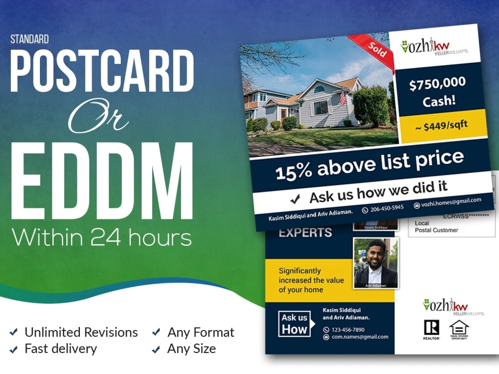 Stunning EDDM Postcard Design for your Business | Upwork