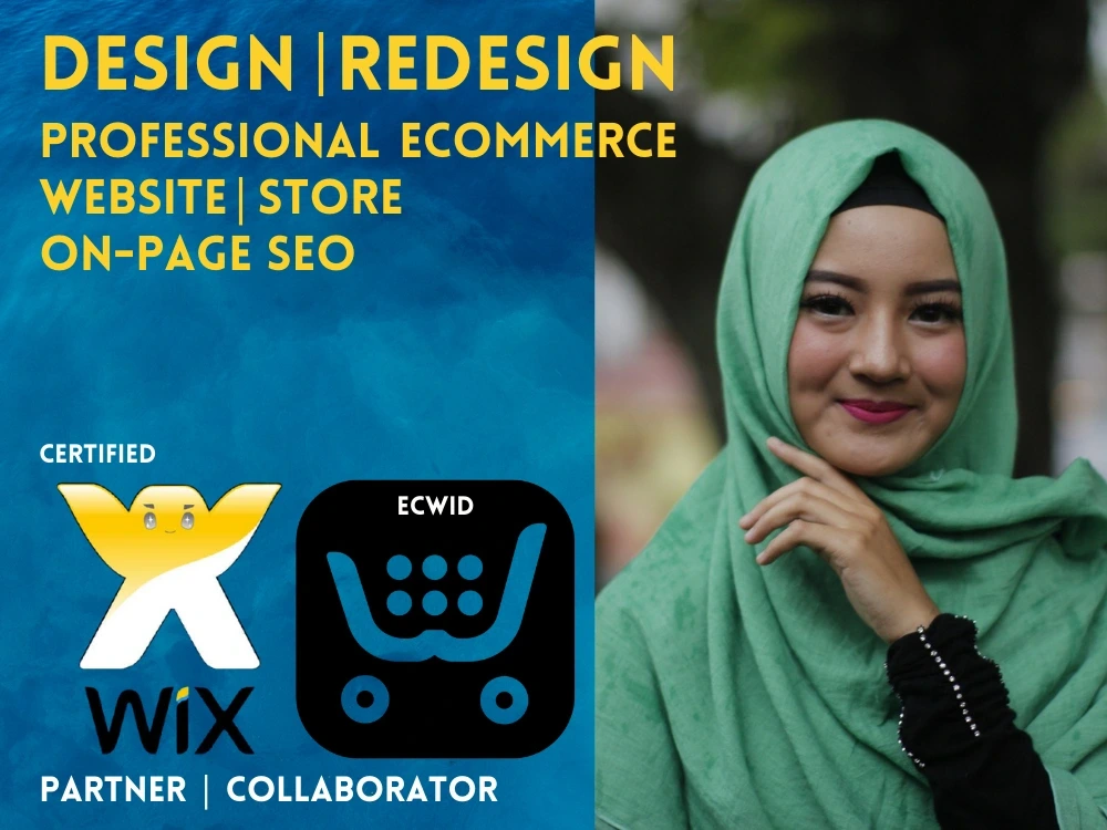 WIX or ECWID ecommerce store design or redesign SEO landing page | Upwork