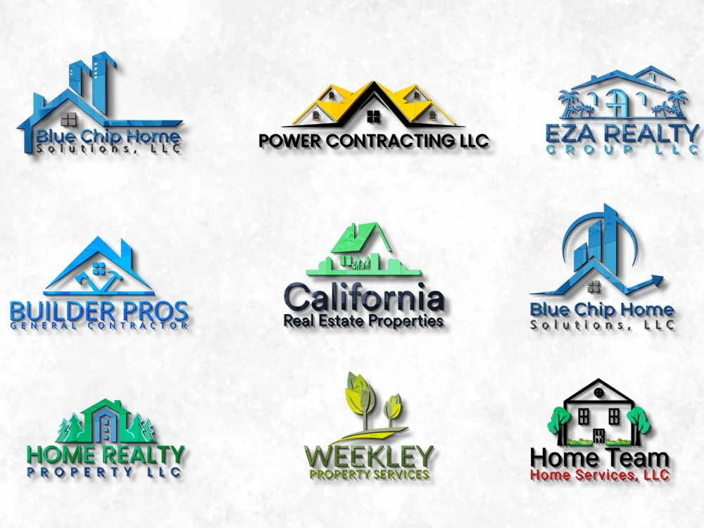 Modern luxury real estate property construction logo design | Upwork