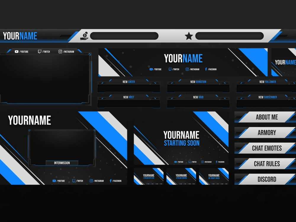 An amazing animated stream pack for Twitch, Youtube | Upwork