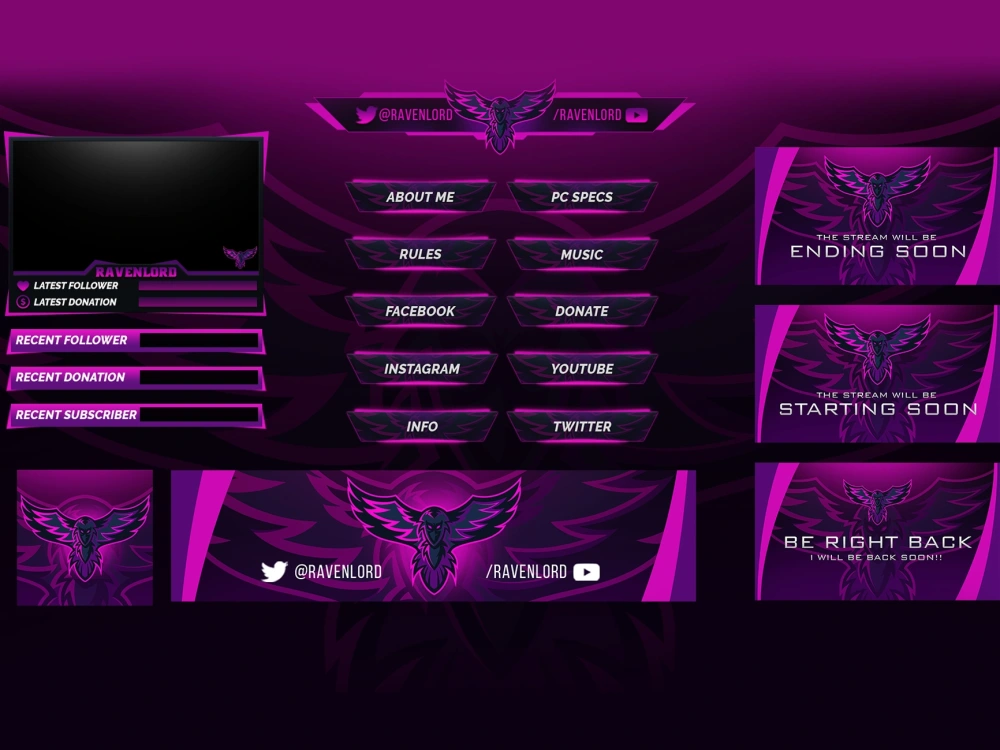 An amazing animated stream pack for Twitch, Youtube | Upwork