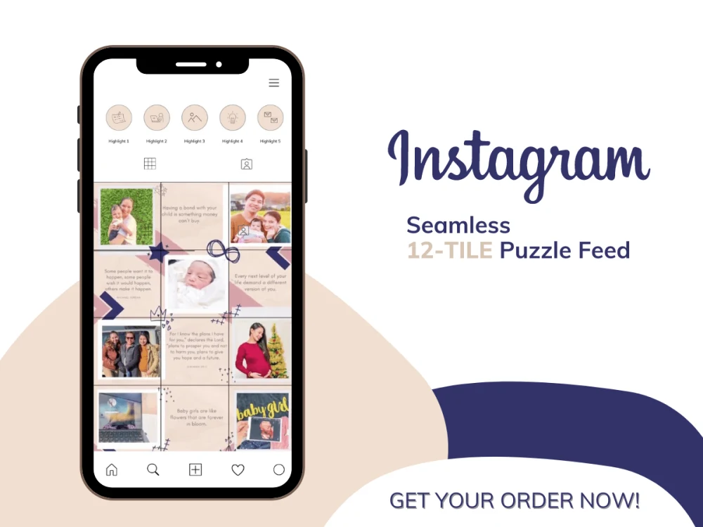 A "Highly Creative Quality Puzzle Feed Design" for your Instagram ...