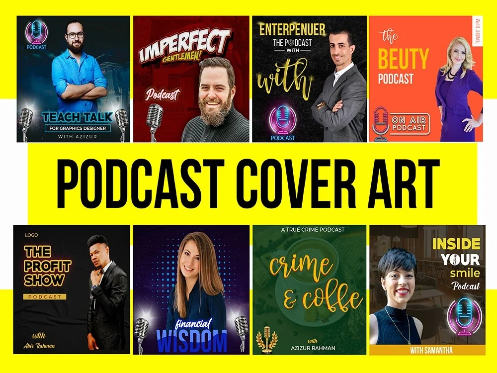 Podcast cover art and cover logo design which is professional and ...