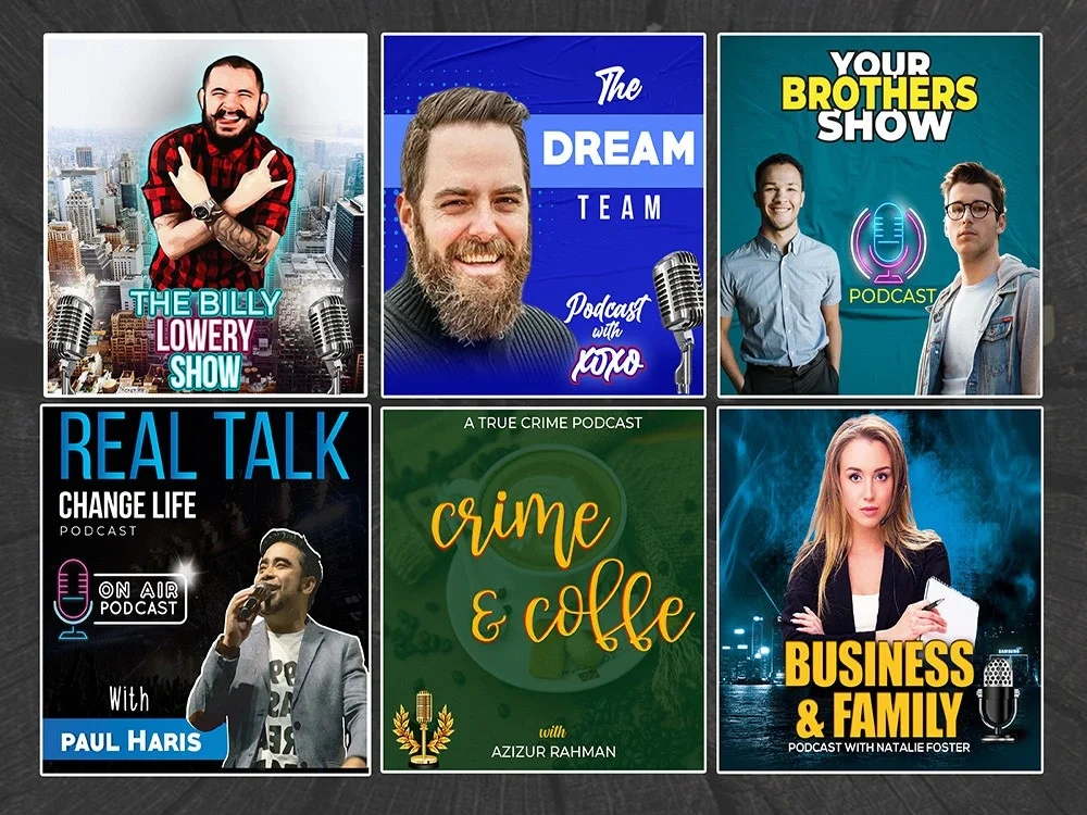 Podcast cover art and cover logo design which is professional and ...